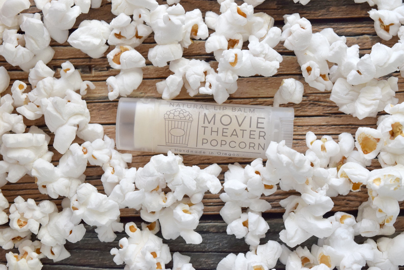 Movie Theater Popcorn Flavored Lip Balm, Vegan Lip Balm, Hot Buttered ...