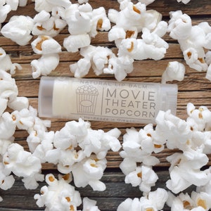 Movie Theater Popcorn Flavored Lip Balm, Vegan Lip Balm, Hot Buttered ...