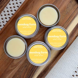 Monkey Farts Scented Lotion in a Tin, Solid Lotion Bar, Hand and Body ...