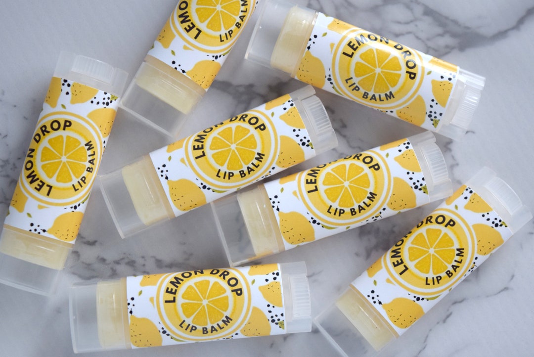 Lemon Drop Lip Balm, Vegan Lip Balm, Lip Balm for Chapped Lips, Lip ...