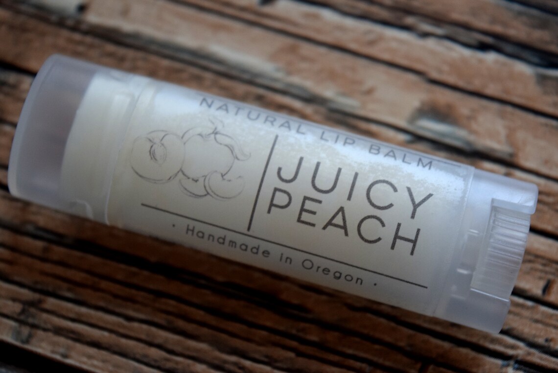 Peach All Natural Lip Balm Vegan Lip Balm Vegan Lip Care - Etsy