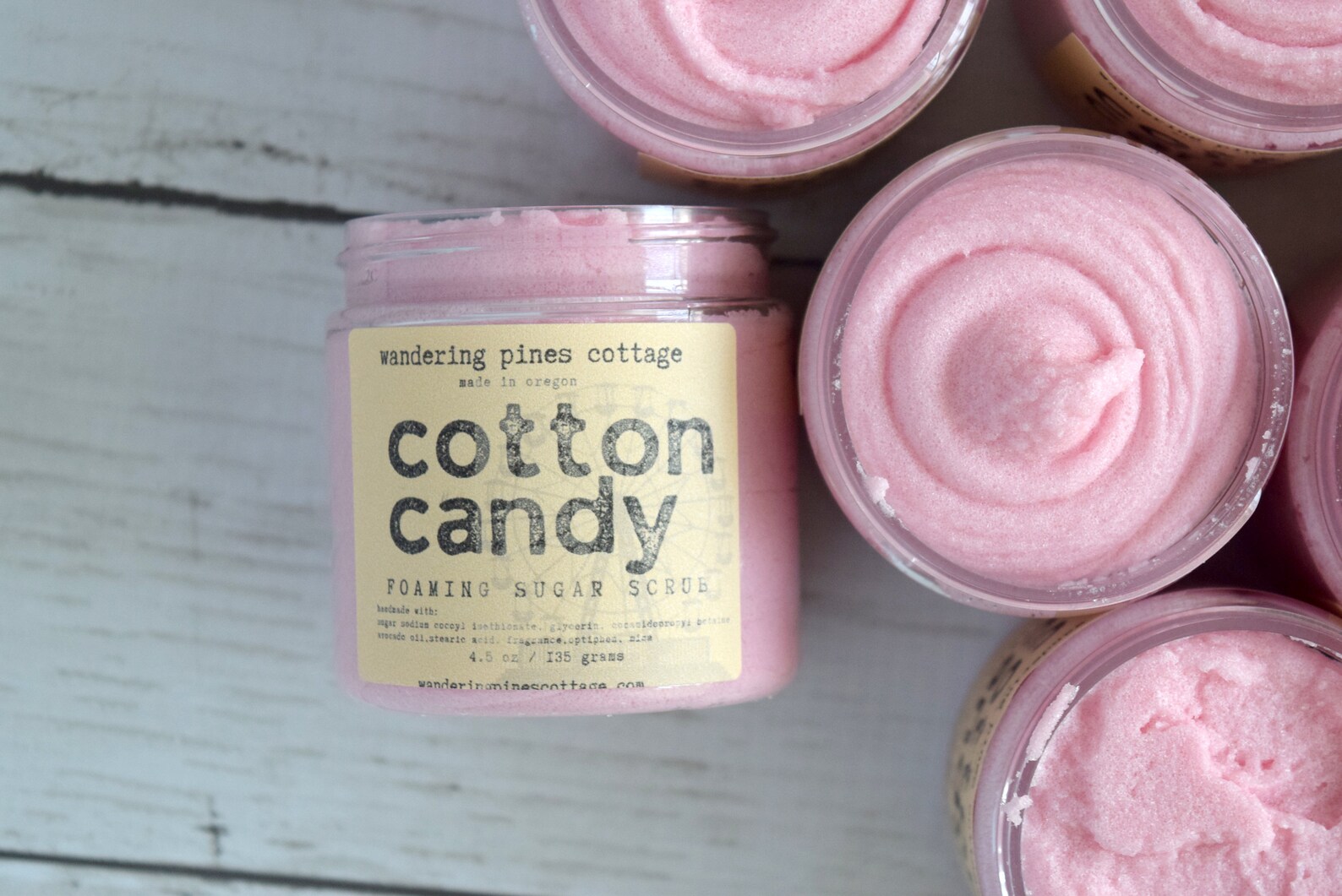 Cotton Candy Foaming Sugar Scrub Exfoliating Cleanser - Etsy