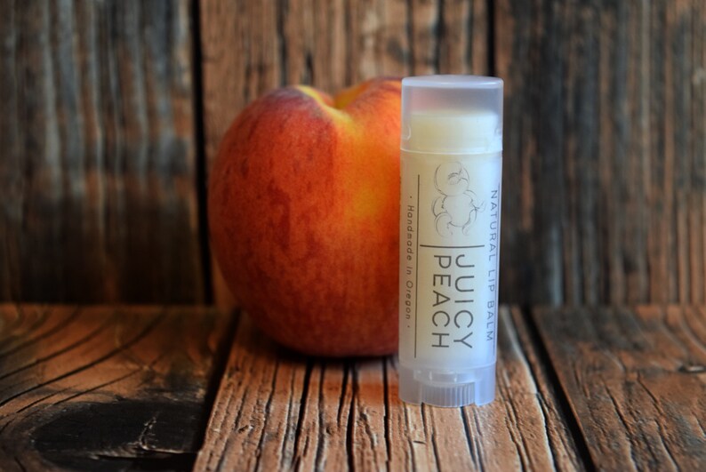 Peach All Natural Lip Balm Vegan Lip Balm Vegan Lip Care - Etsy