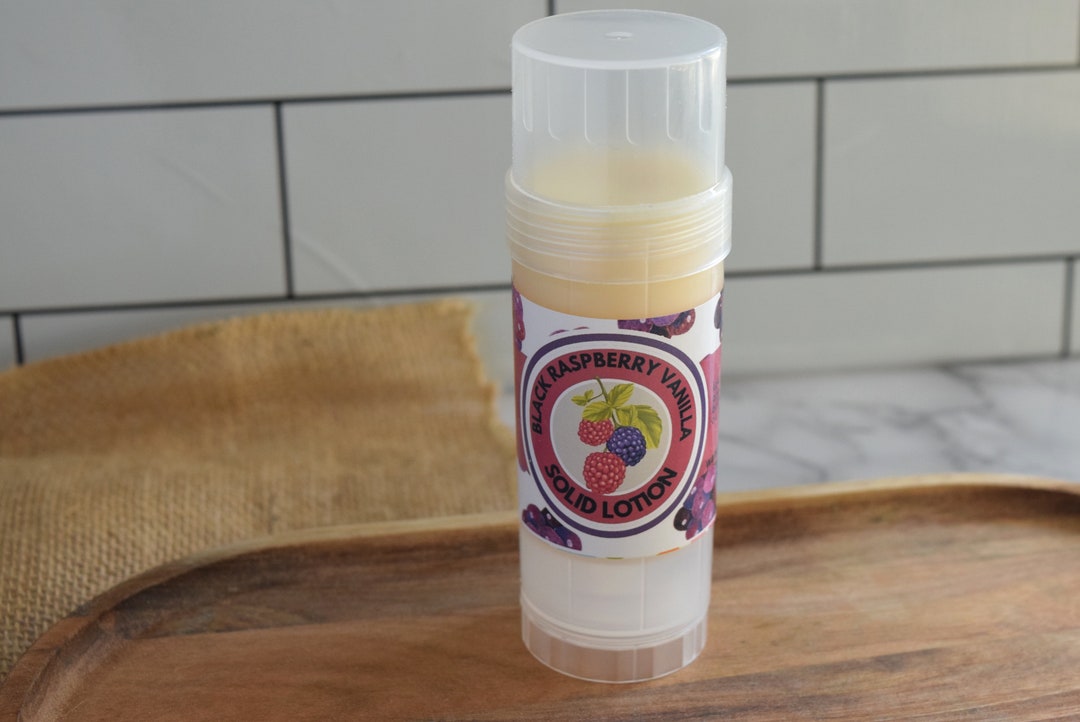Black Raspberry and Vanilla Solid Lotion Bar, Foot Balm Skin Care ...