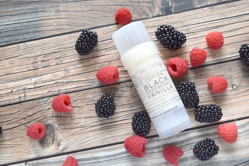 Black Raspberry and Vanilla Solid Lotion Bar Foot Balm | Etsy