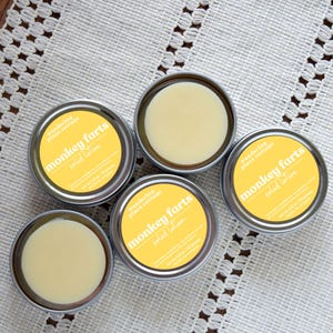 Monkey Farts Scented Lotion in a Tin, Solid Lotion Bar, Hand and Body ...