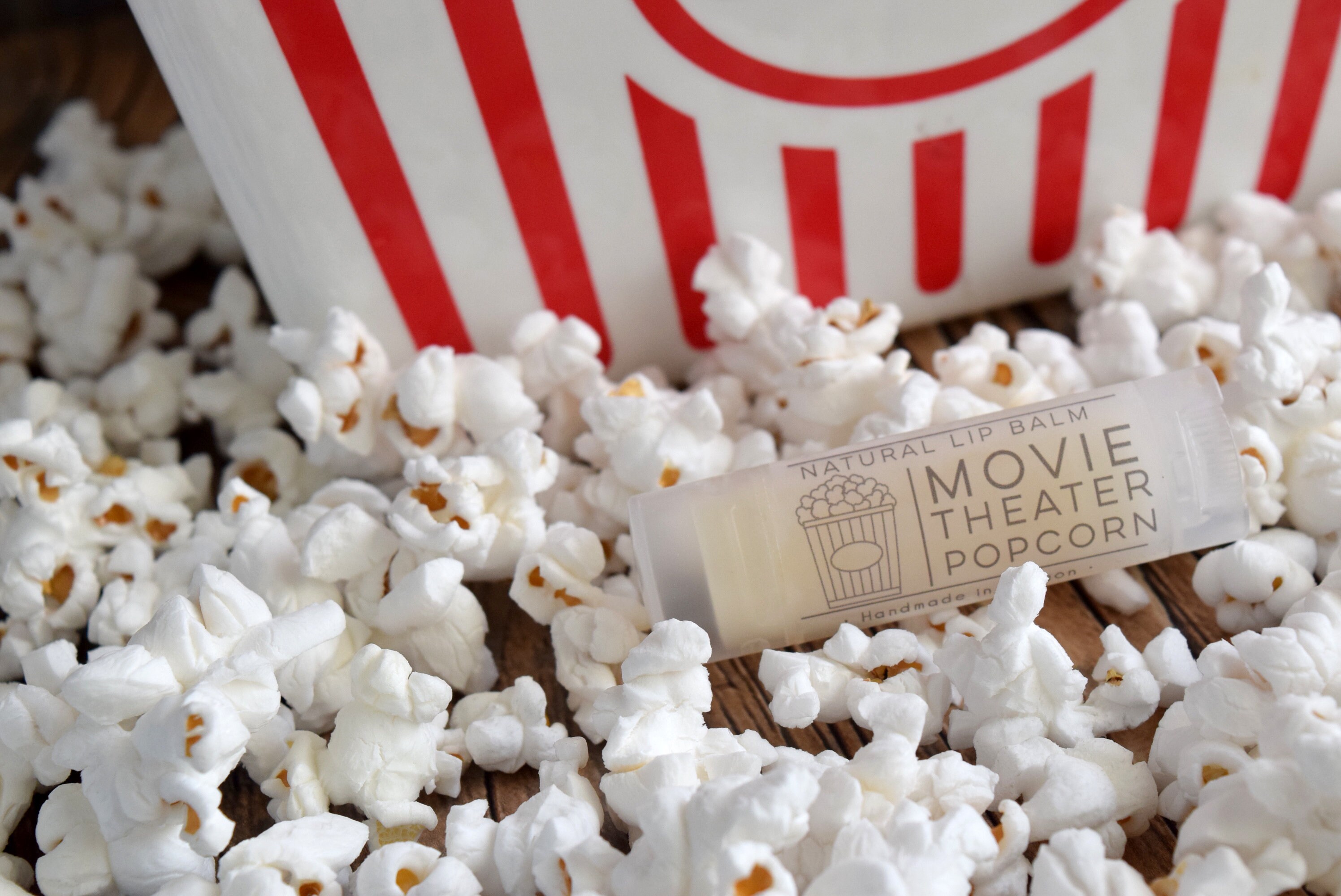 Movie Theater Popcorn Flavored Lip Balm, Vegan Lip Balm, Hot Buttered ...