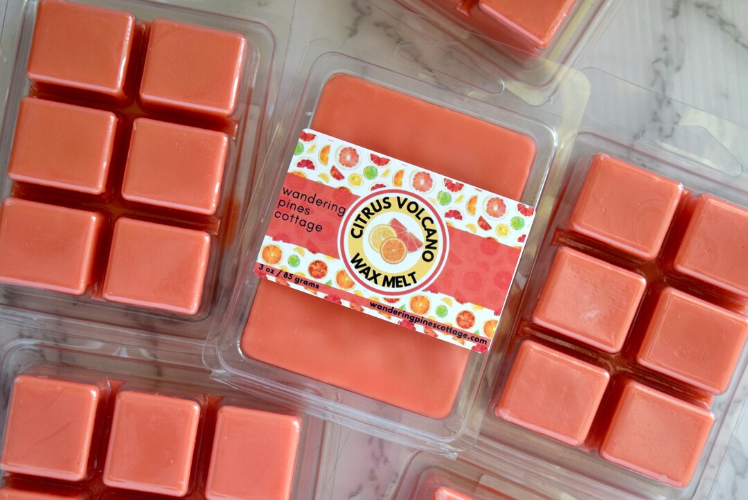 Citrus Volcano Melt, Wax Tart for Warmers, Clamshell Wax Melt ...