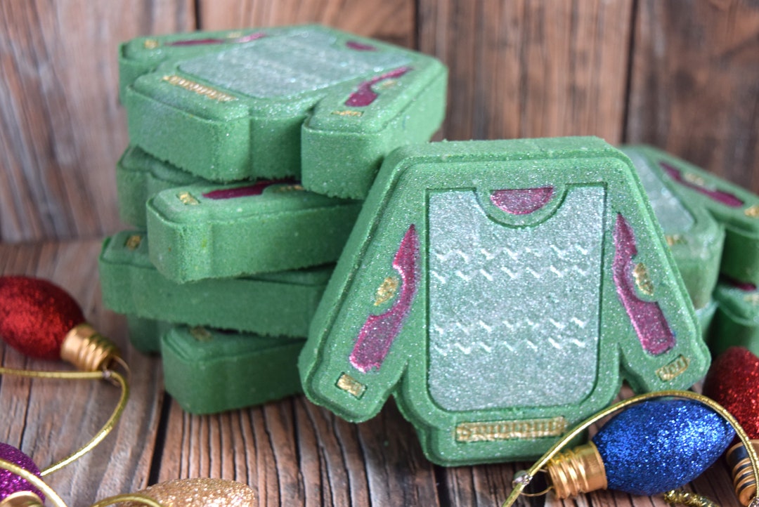 Ugly Christmas Sweater, Bath Bomb, Christmas Bath Bomb, Shaped Bath ...