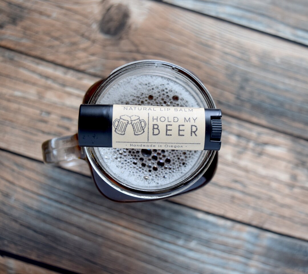 Beer Lip Balm for Men, Hold My Beer Funny Gift for Him, Natural Lip ...