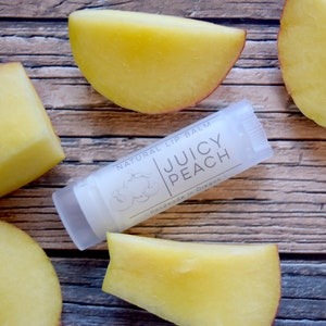 Peach All Natural Lip Balm Vegan Lip Balm Vegan Lip Care - Etsy