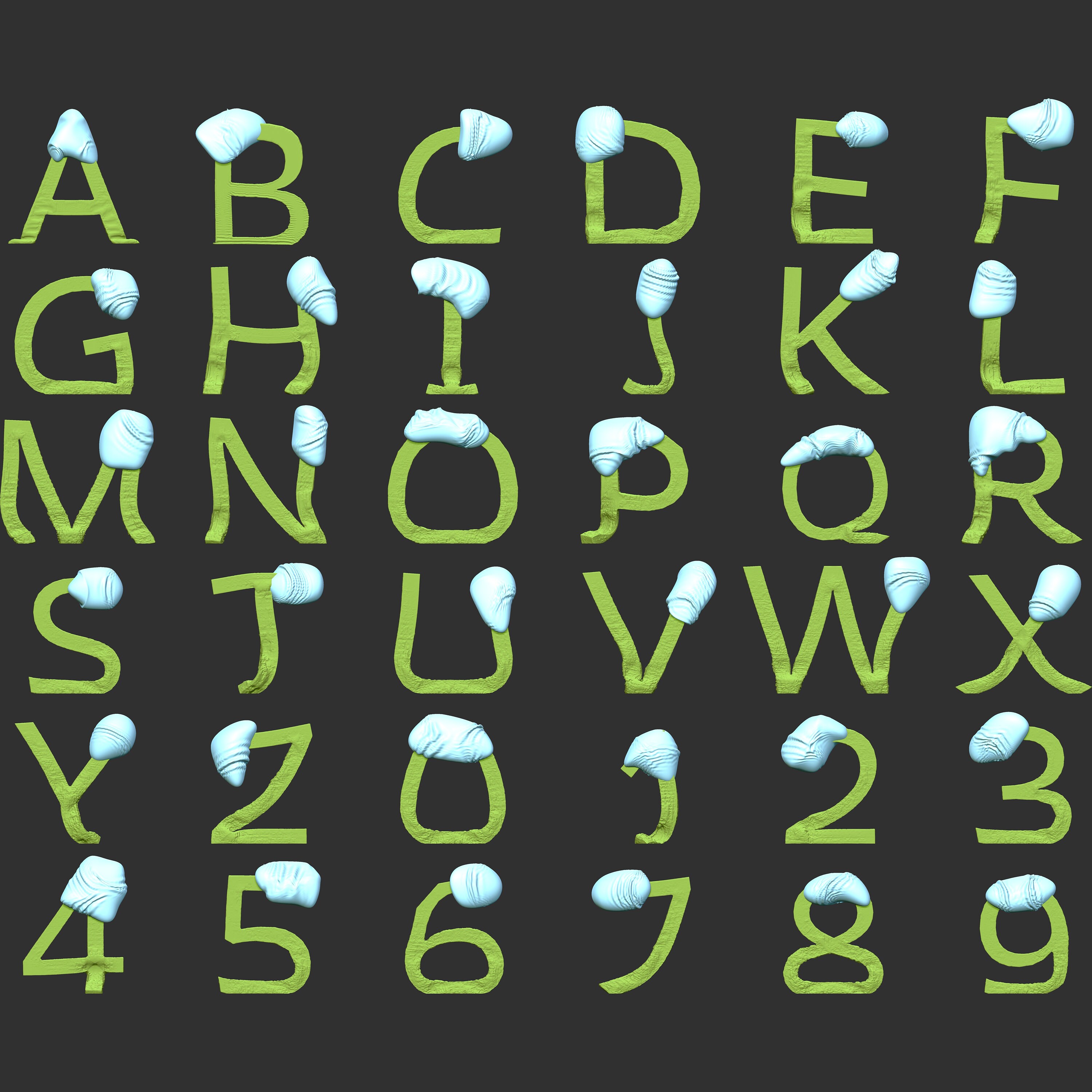 Tired Letters Clip Art Font - Etsy