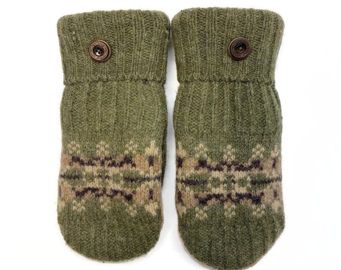 Fleece Lined Wool Mittens With Suede Palms - Etsy
