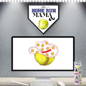 Softball Cowgirl Star - Digital Design Instant Download | Be Game Day ...