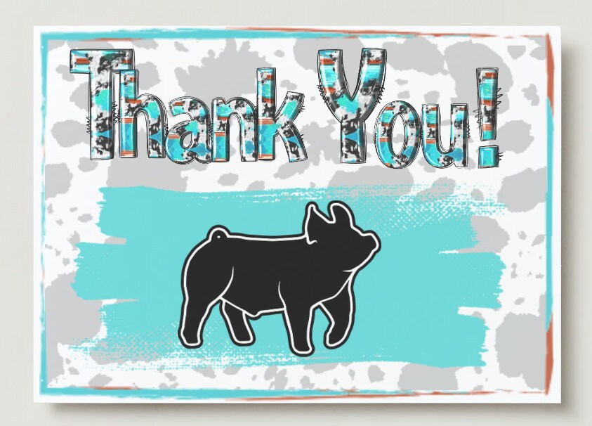 CANVA Digital Template: Livestock Show Thank You Cards (editable) - Etsy