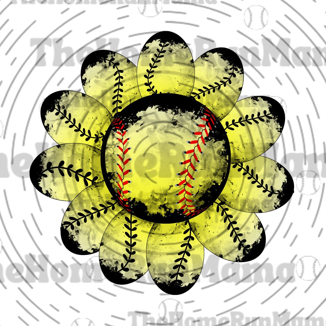 Softball Flower Design Softball Sublimation Softball Apparel Softball ...