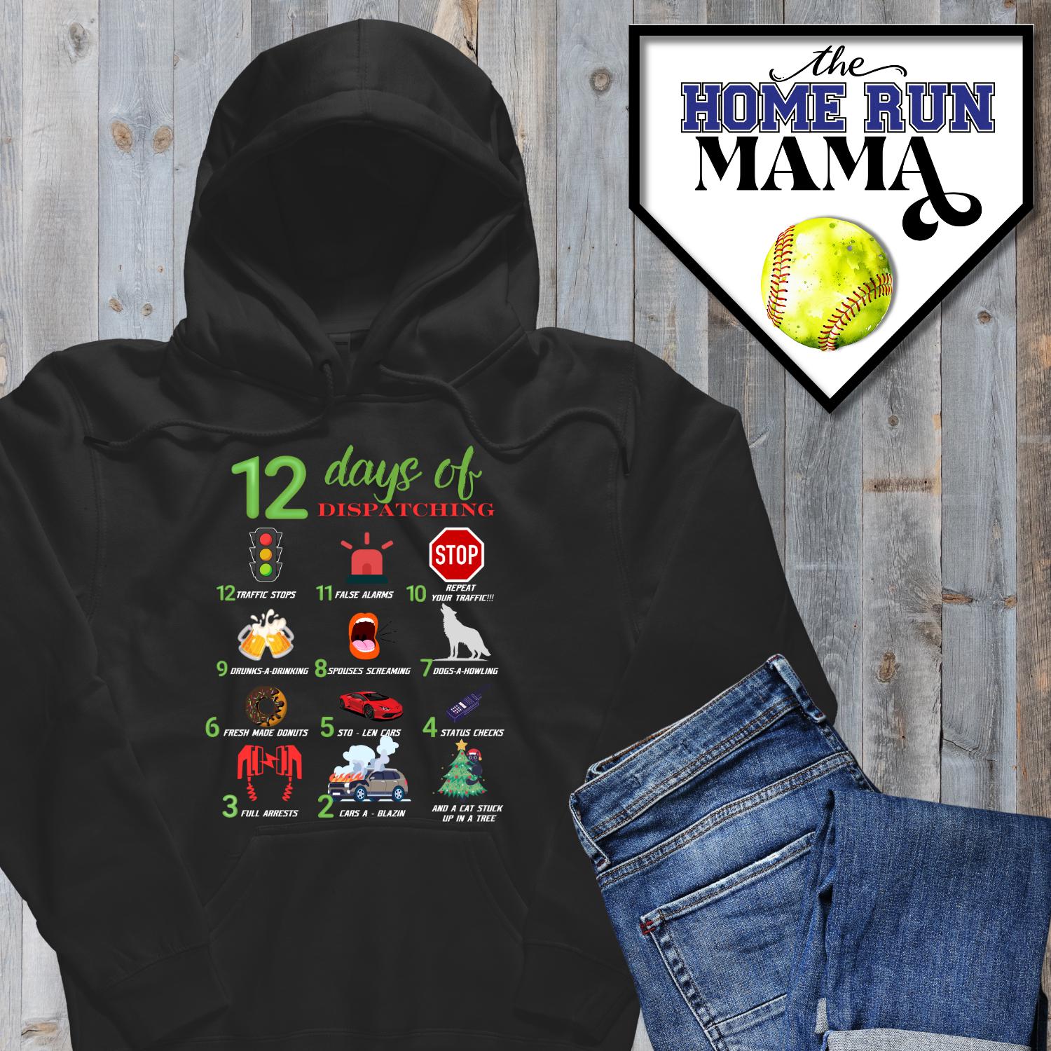 12 Days of Dispatching Christmas PNG Design | Emergency Dispatcher ...