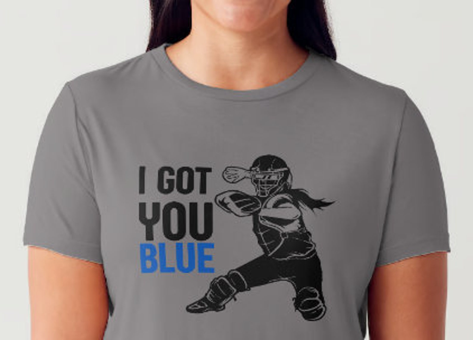 I Got You Blue Softball Catcher's Helmet SVG/PNG/JPG Digital Download ...