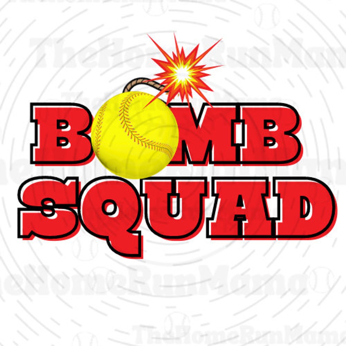 Softball Bomb Squad Bomb Hitter PNG SVG JPG Did Somebody Call the Bomb ...