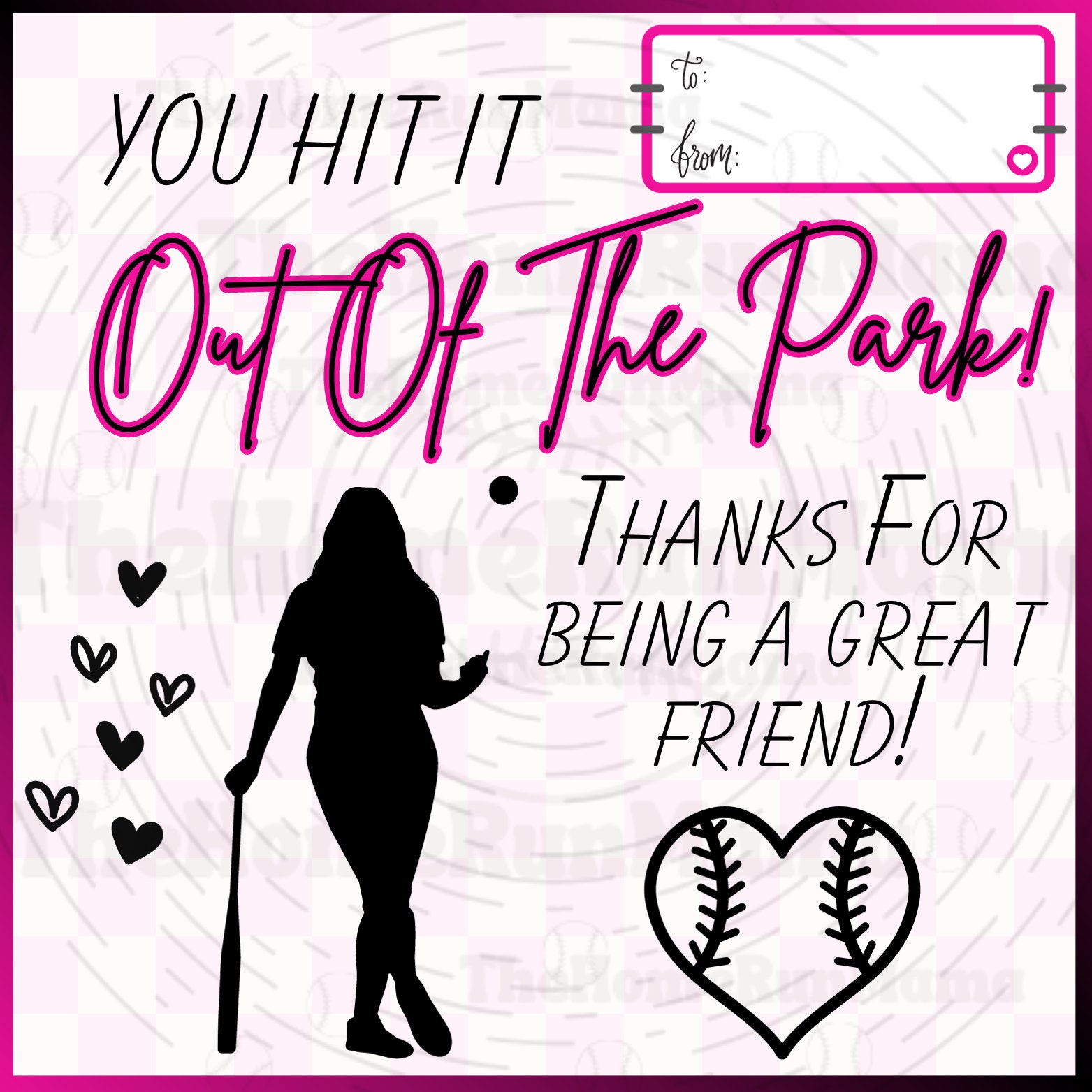 Softball Valentine's Day Cards Set of 6 Styles to Share the Love PNG ...