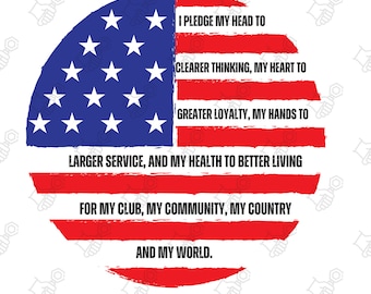 4-h's of the Pledge 4-H Sticker SP7621 - Etsy