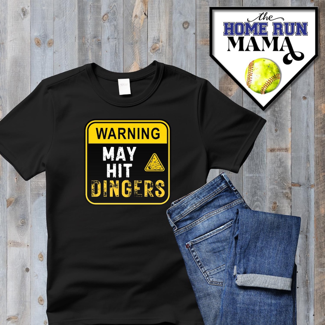 Warning: May Hit Dingers PNG | Softball Baseball Design | Softball ...