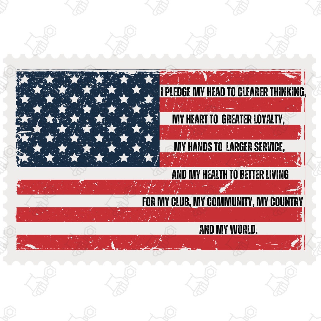 4-H Pledge PNG SVG JPG American Flag Proudly Display Your Commitment to ...