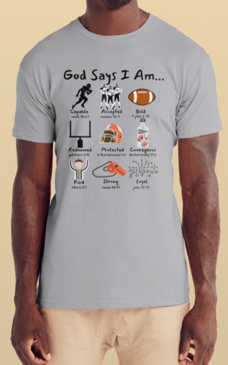 God Says I Am... PNG I Football Designs Capable Accepted - Etsy