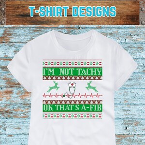 I'm Not Tachy Ok That's A-fib PNG Medical Design Christmas Hospital ...