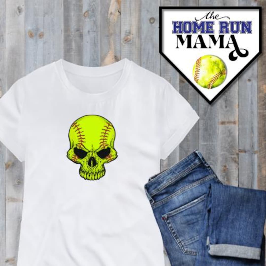 Softball Skull Design | Digital Download PNG | Custom Softball Shirt ...