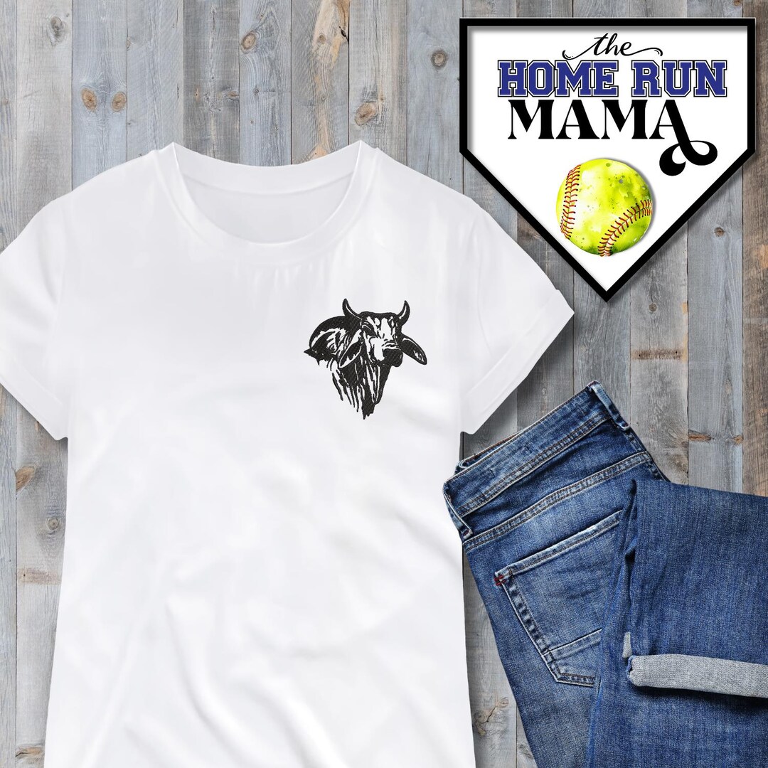 Brahman Outline Embroidery | School Mascot | Show Ring | Spirit Wear ...