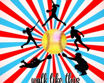 Softball All the Pretty Girls Walk Like This - Etsy