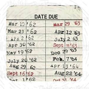 Library Due Date - Etsy