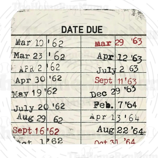 Library Due Date - Etsy