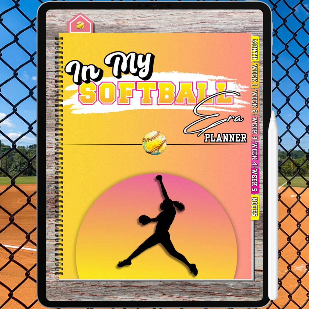 Softball Pitcher Digital Interactive Planner PDF Download Athlete ...