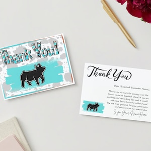 CANVA Digital Template: Livestock Show Thank You Cards (editable) - Etsy