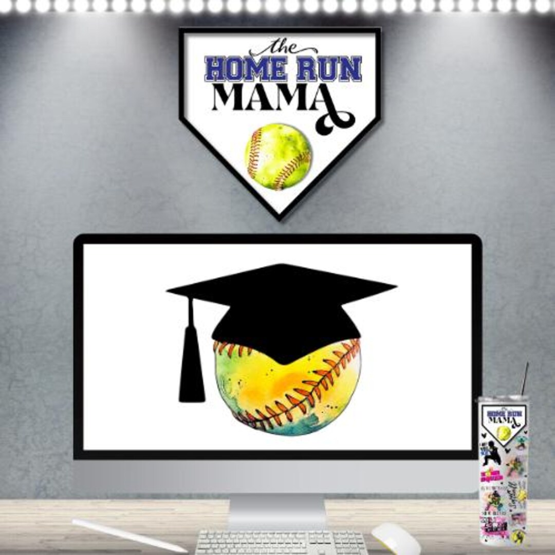 Softball Senior Graduation PNG | Softball Grad Cap Design | Senior ...