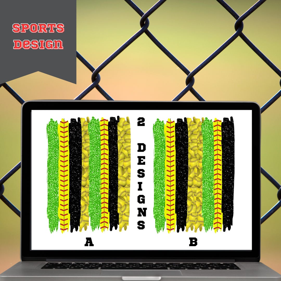 Softball Brush Strokes Softball Design Softball Team Colors PNG Format ...