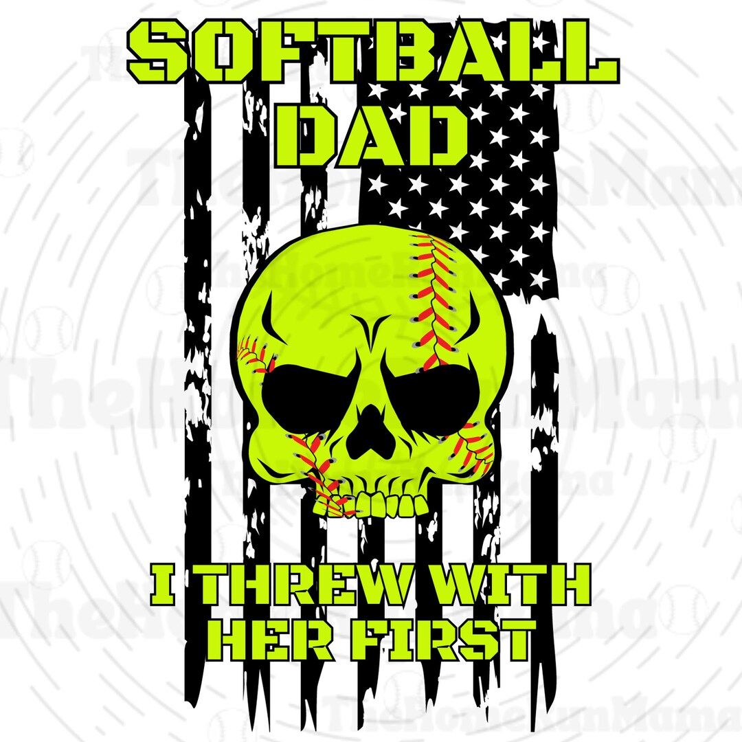 Softball Dad: I Threw With Her First Distressed American Flag Skeleton ...