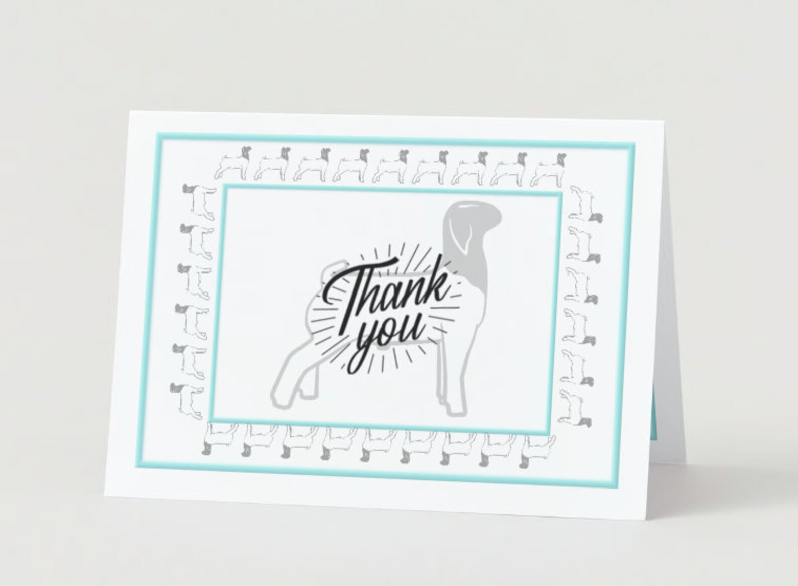 Printable Livestock Show Thank You Card | PDF | Foldable Thank You Card ...