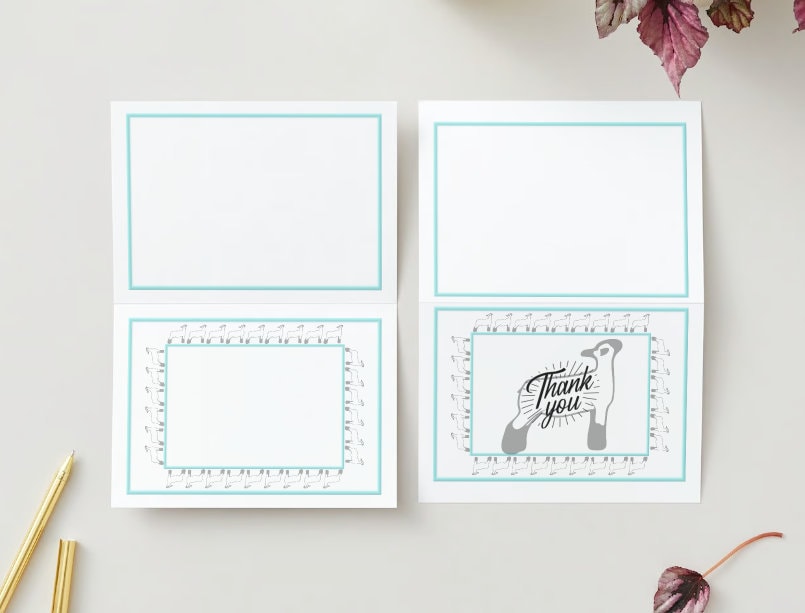 Printable Livestock Show Thank You Card | PDF | Foldable Thank You Card ...