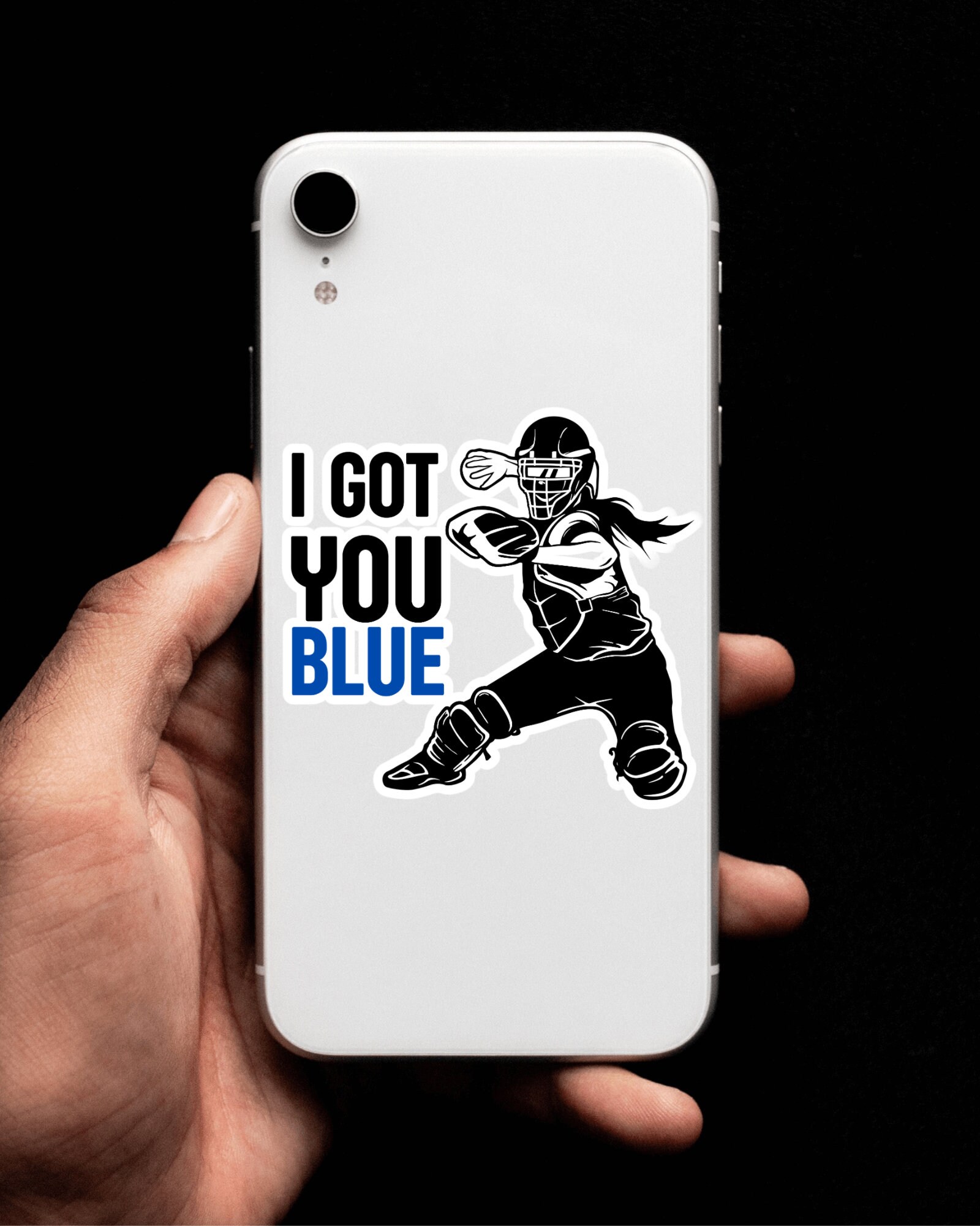 I Got You Blue Softball Catcher's Helmet SVG/PNG/JPG Digital Download ...