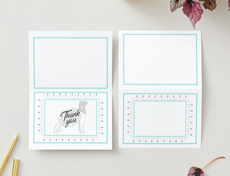 Printable Livestock Show Thank You Card | PDF | Foldable Thank You Card ...