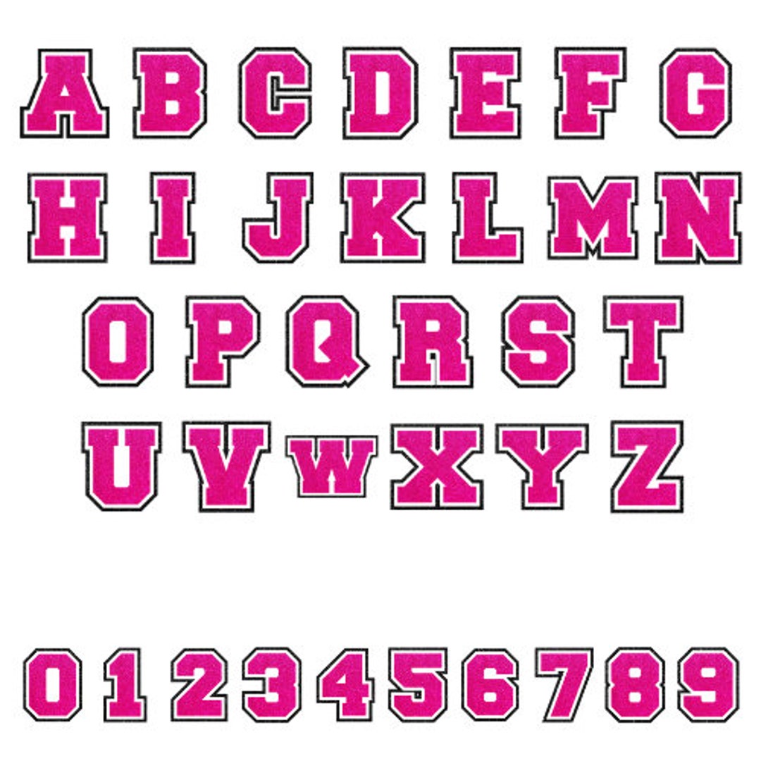 Pink & Black Glitter Alphabet Font | A-Z 0-9 | Pink Black Glitter | PNG ...