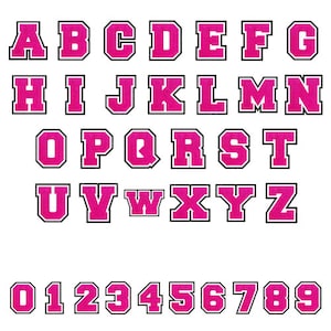 Pink & Black Glitter Alphabet Font | A-Z 0-9 | Pink Black Glitter | PNG ...