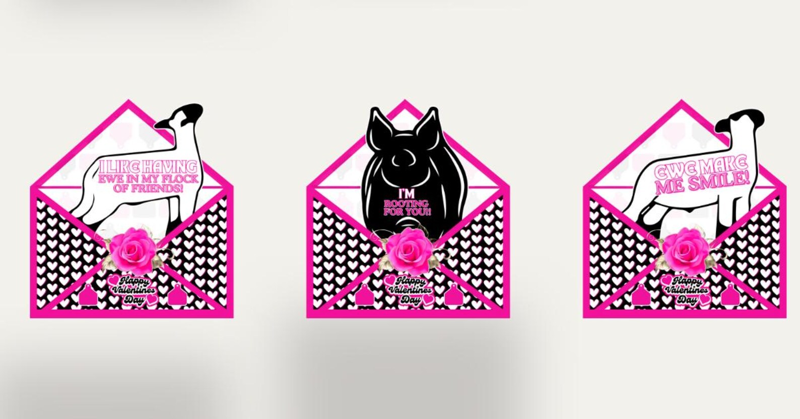 Livestock Themed Valentine's Day Cards - PNG | 30 Designs Included ...