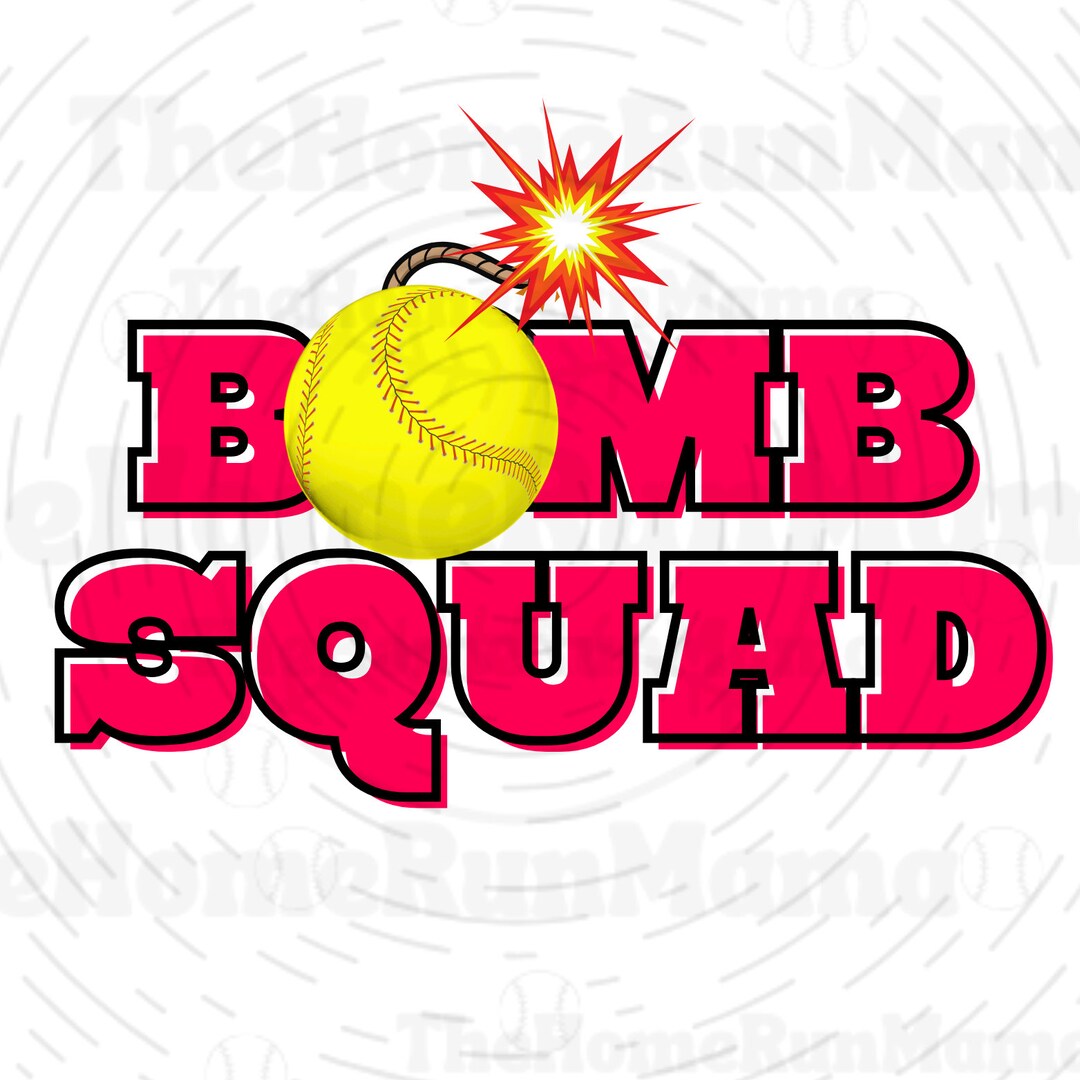 Hot Pink Softball Bomb Squad Bomb Hitter PNG SVG JPG Did Somebody Call ...