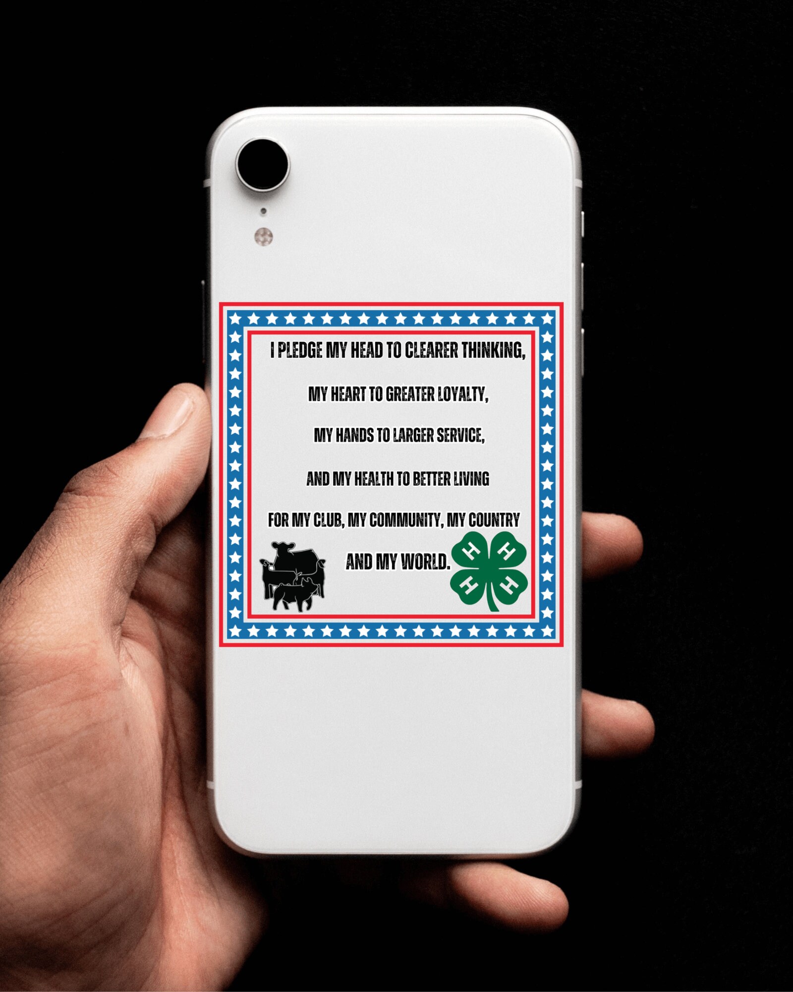 4-H Pledge PNG SVG JPG American Flag Frame Proudly Display Your ...