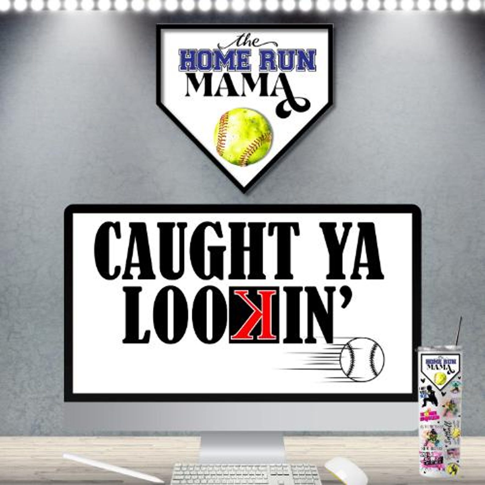 Caught Ya Lookin' | Baseball Softball | Backward K | Pitcher Catcher ...