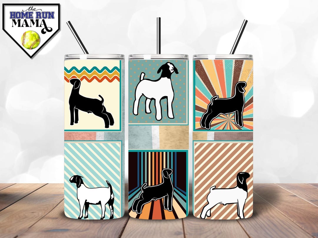 Retro Goat Tumbler Wrap Design | PNG | Livestock Show | Livestock Sale ...